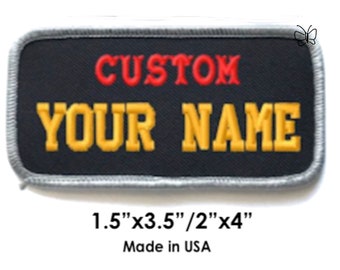 Embroidered name patch | Etsy