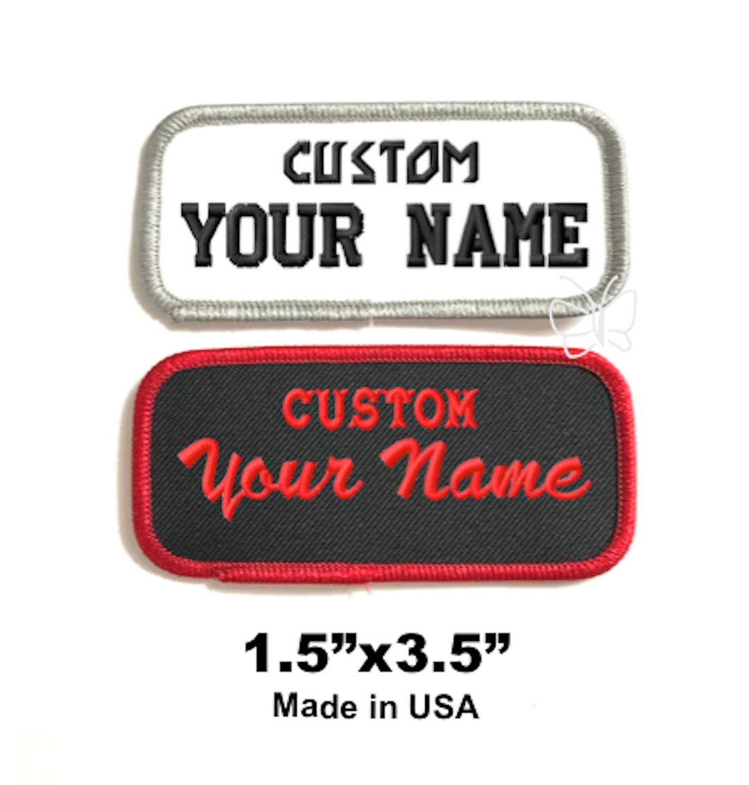 Custom Embroidered Name Tag /embroidered Name Patch /motorcycle Biker ...
