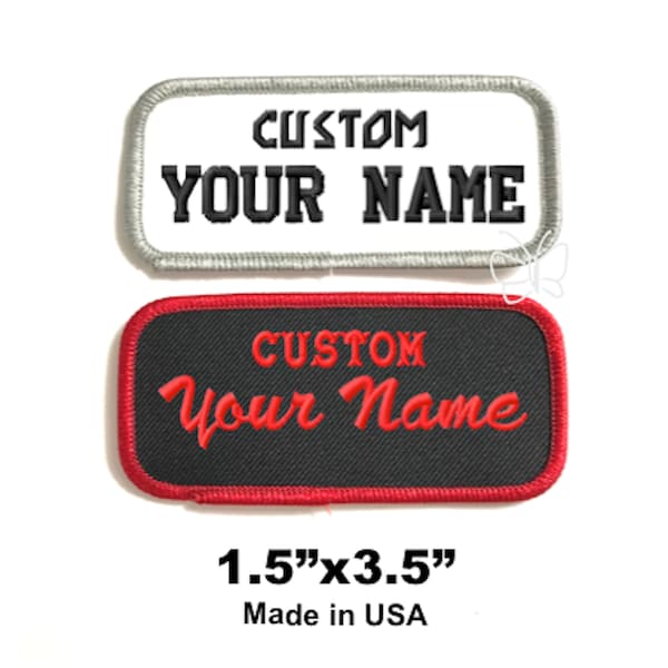 Embroidered Name Tag - Etsy