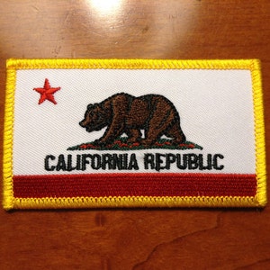 Embroidered Patch California State Flag 2"x3.5" - Etsy