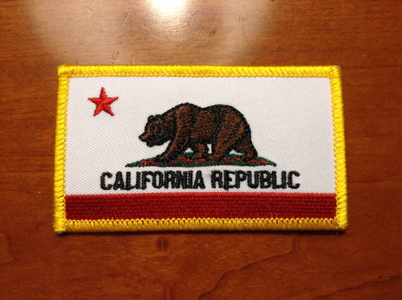Embroidered Patch California State Flag 2x3.5 | Etsy
