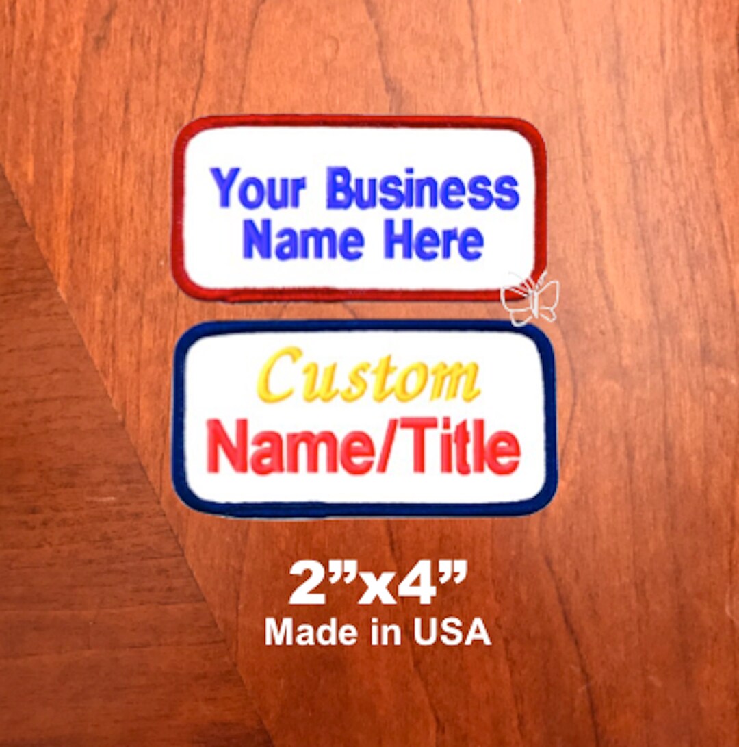 Custom Embroidered Name Tag/ Name Patch /motorcycle Biker Badge /2"x4 ...