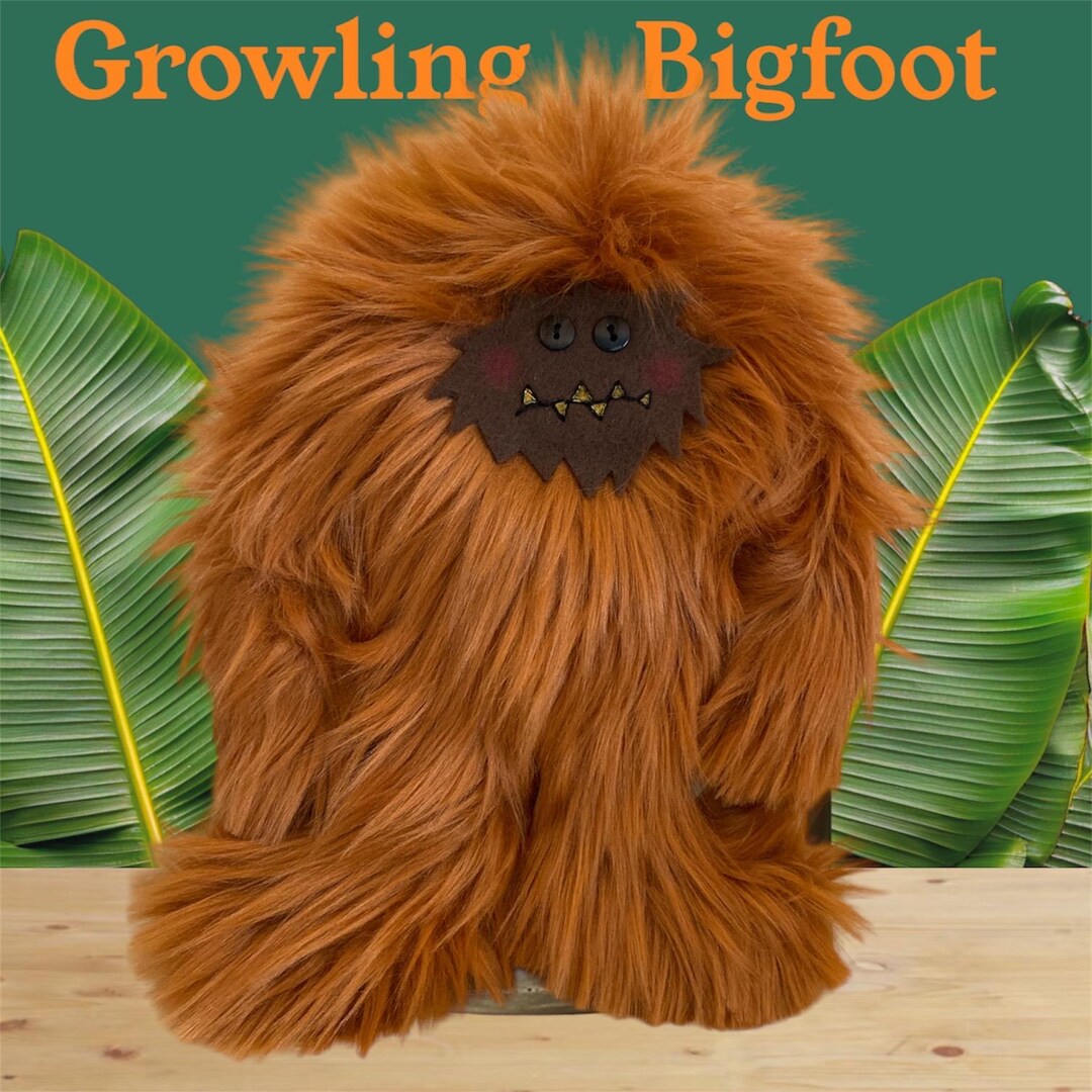 Bigfoot Sasquatch Furry Friend Growls! Hand Crafted Amber, Copper Brown ...