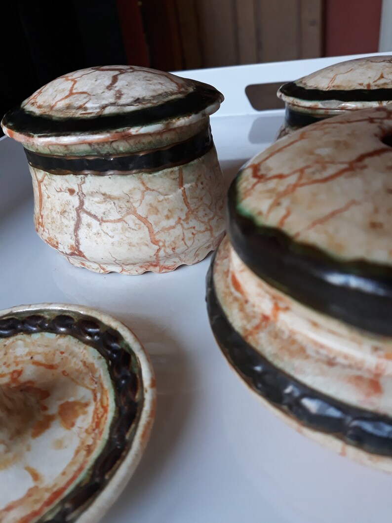 Art Deco Period 1930s Alienware Vanity Part Set by Ditmar Urbach ...