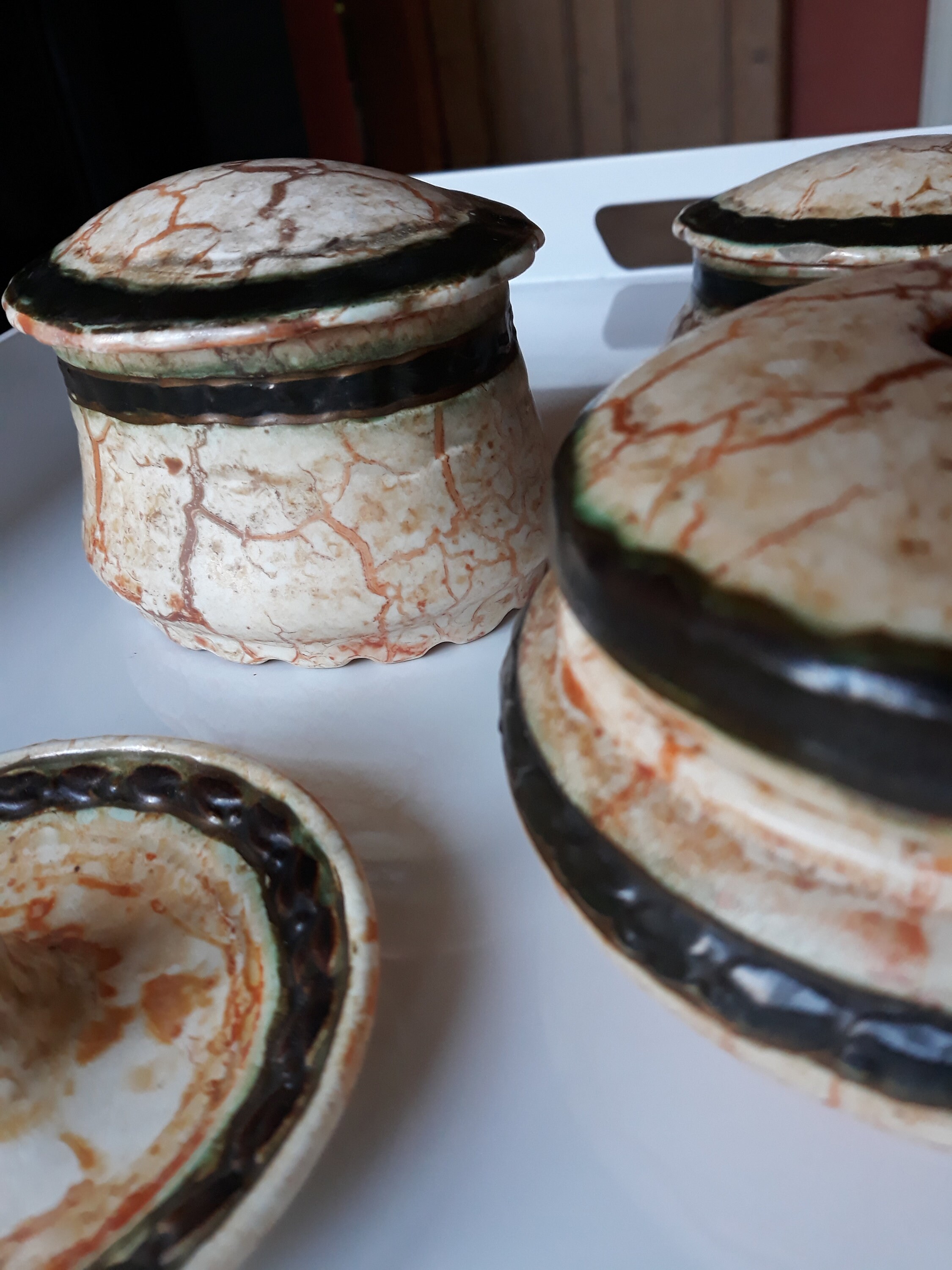 Art Deco Period 1930s Alienware Vanity Part Set by Ditmar Urbach ...