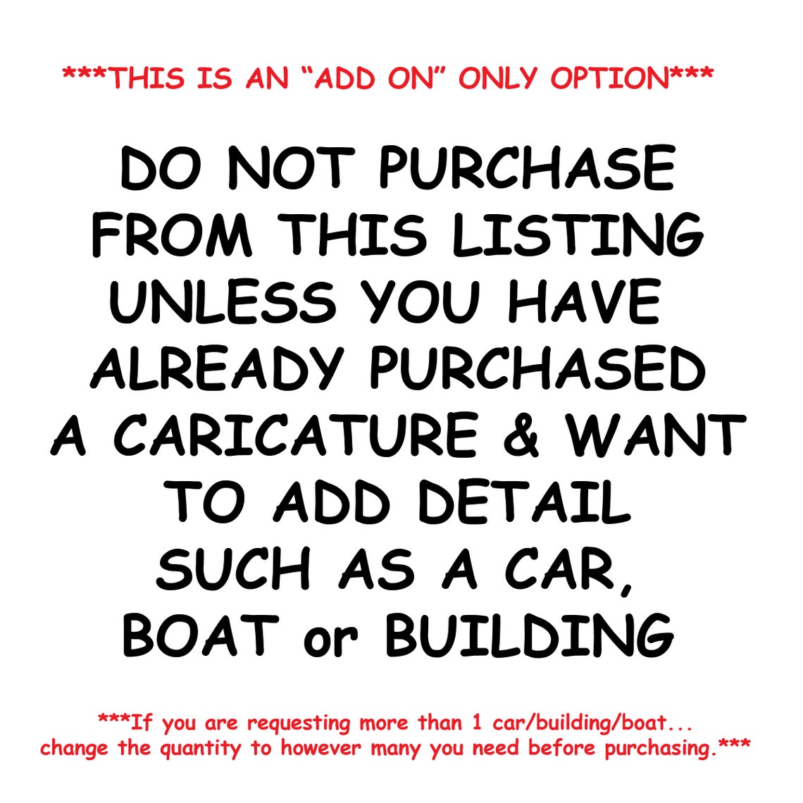 ADD-ON ONLY Add a Car Boat or Building to a Current | Etsy