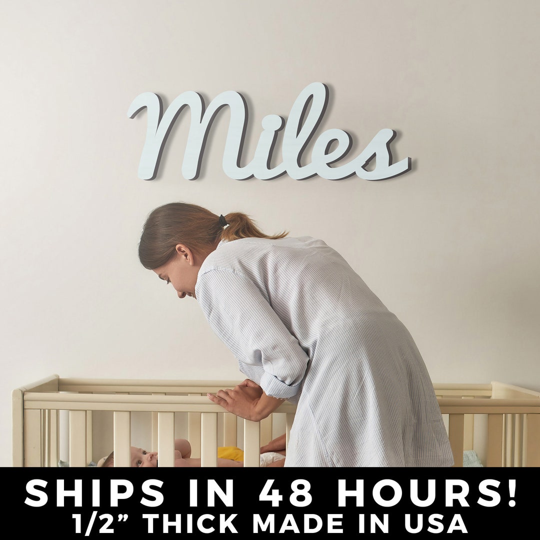 Custom Wooden Name Sign - Nursery Wall Art, Nursery Name Signs, Baby ...