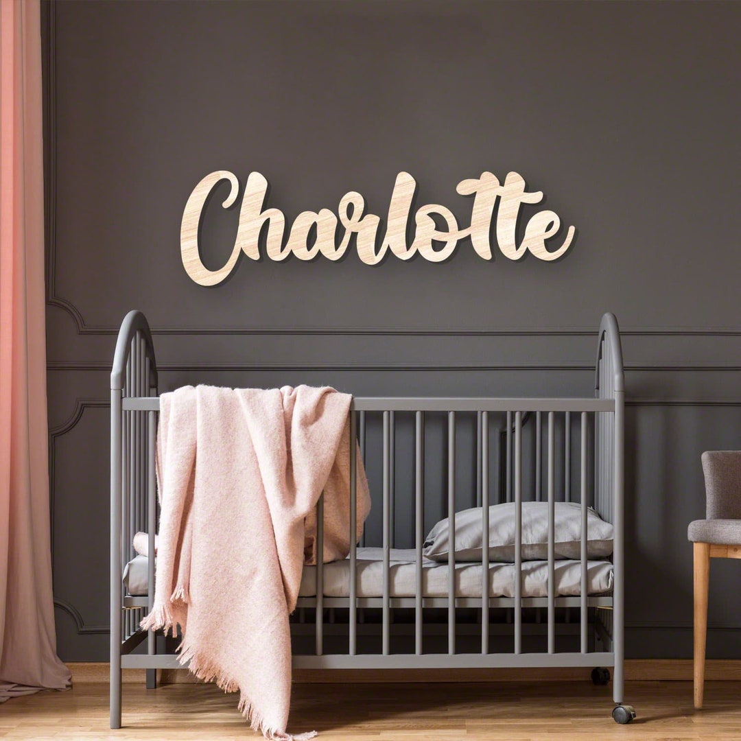 Custom Wooden Name Sign Nursery Wall Art, Nursery Name Signs, Baby Name ...