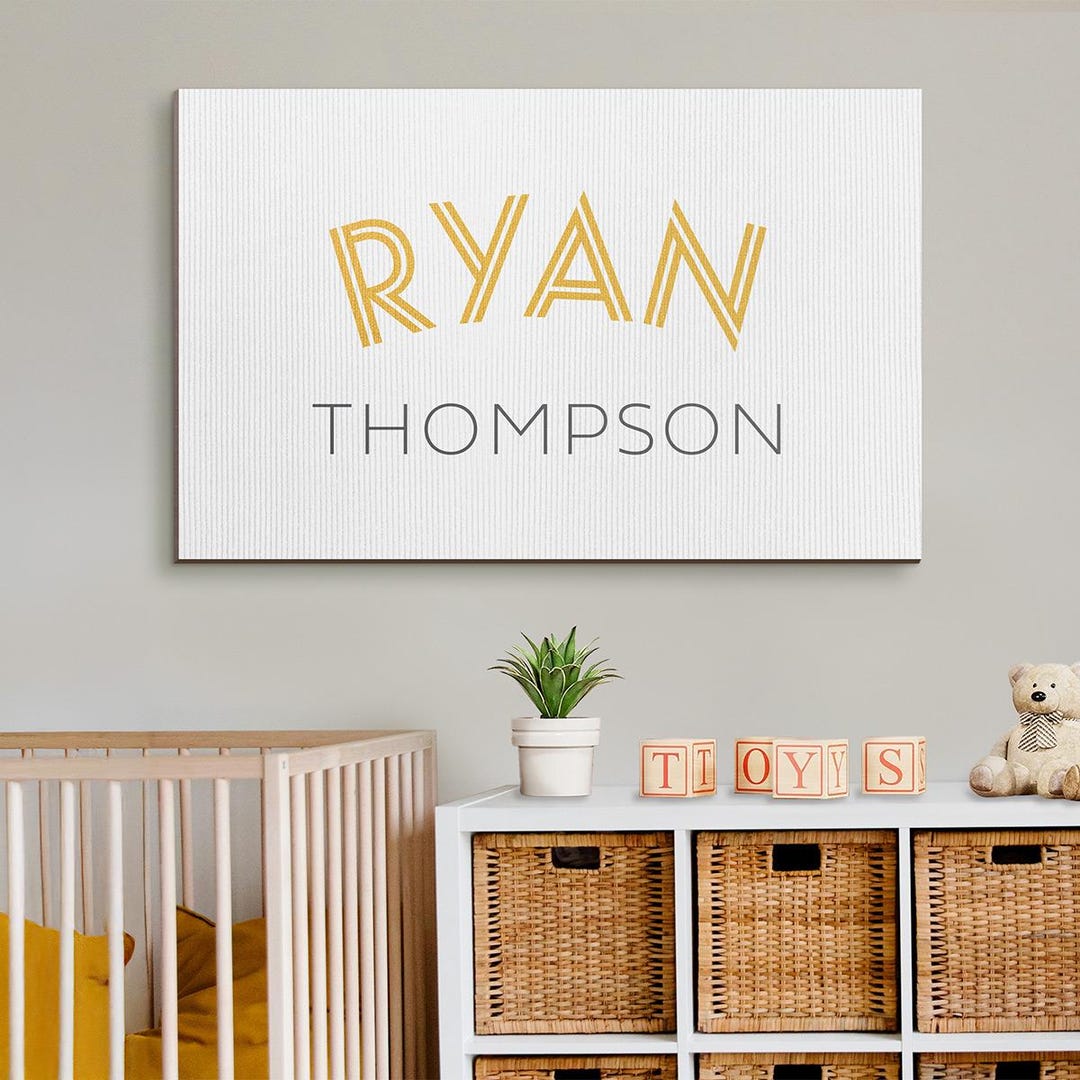 Custom Nursery Name Sign, 5 Color Options Available - Personalized Kid ...