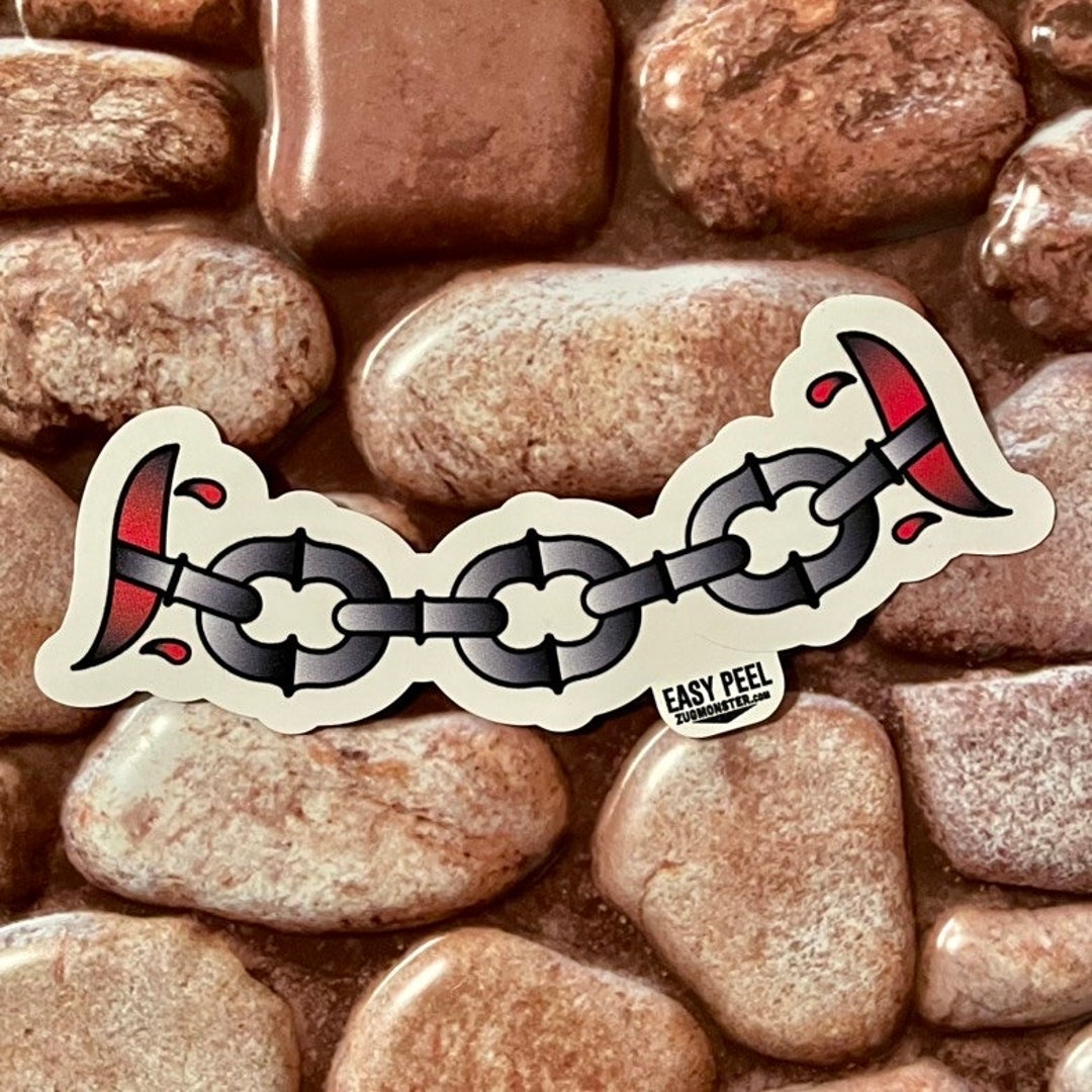 Chain Tattoo UV Spot Raised Sticker - Etsy