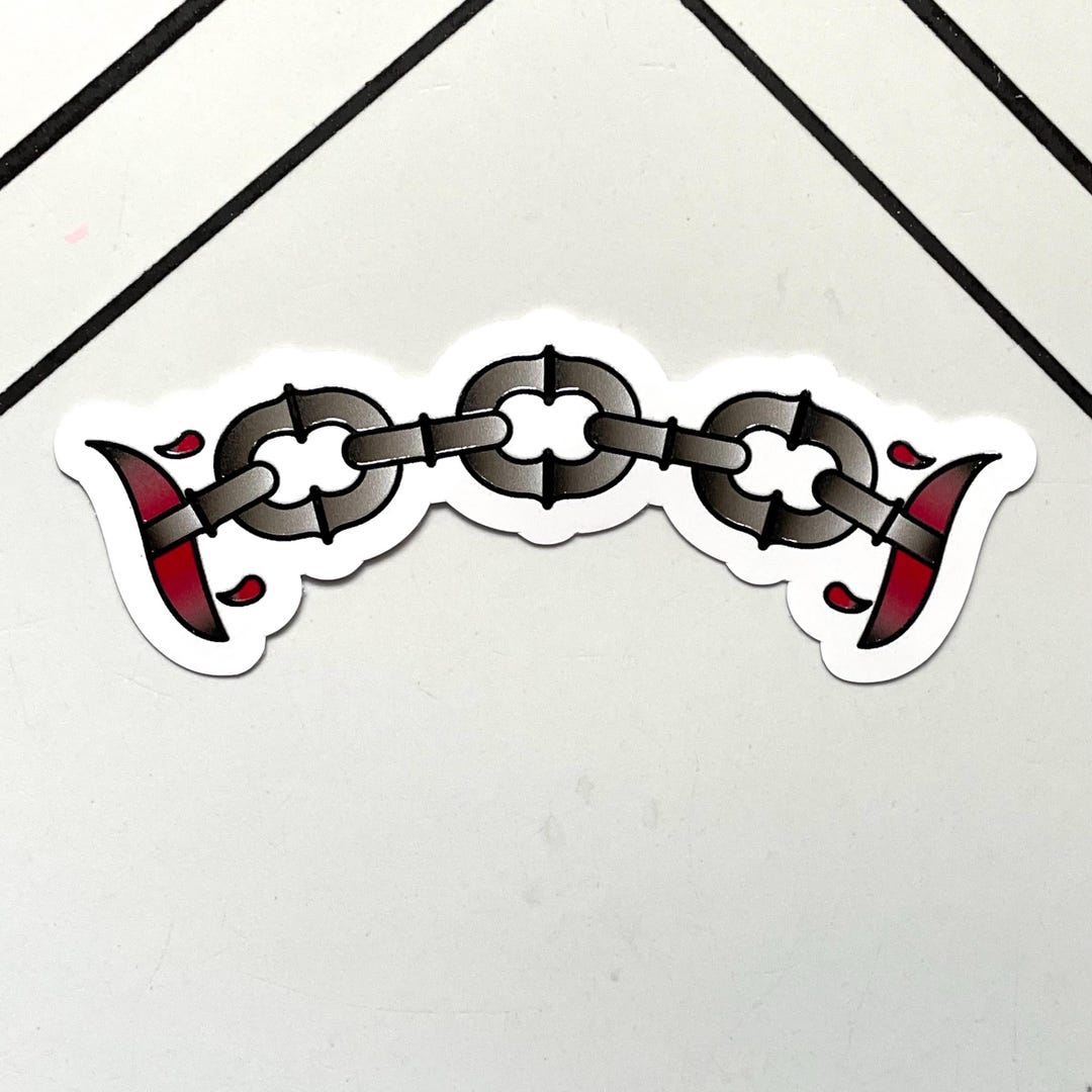 Chain Tattoo UV Spot Raised Sticker - Etsy