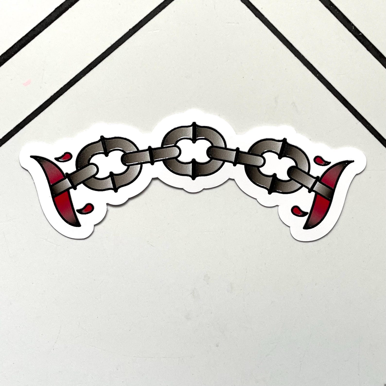 Chain Tattoo UV Spot Raised Sticker - Etsy