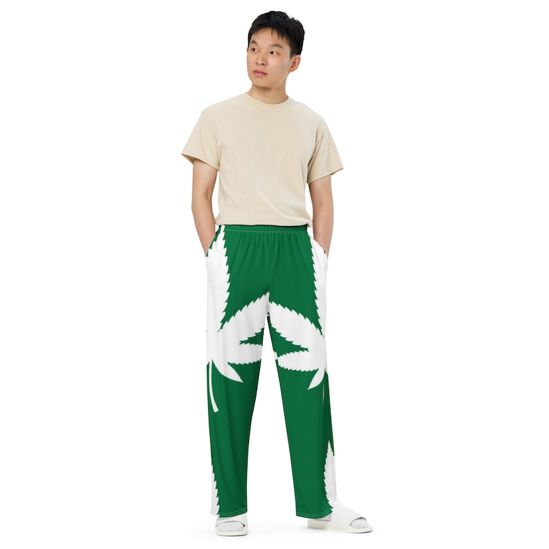 Fifth Degree™ Weed Wide Leg Lounge Pot Leaf Pants, Marijuana Clothing ...