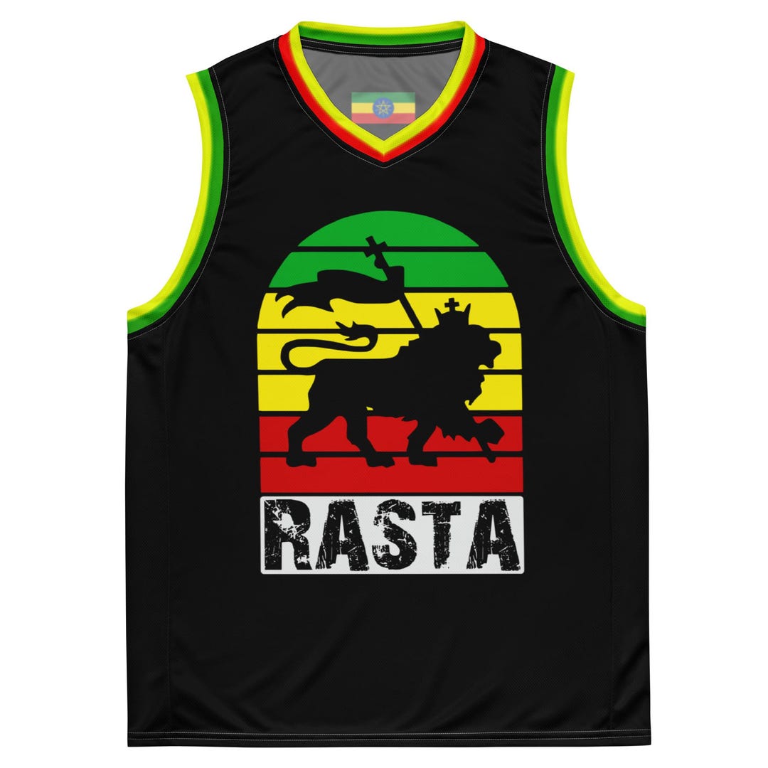 Fifth Degree™ Ethiopia Haile Selassie I Basketball Jersey Shirt Rasta ...