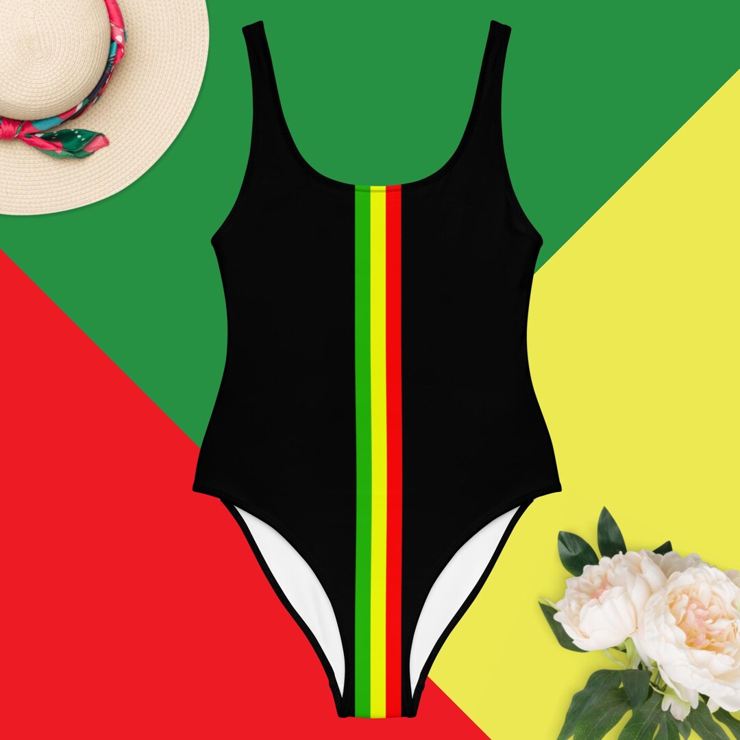 Fifth Degree™ Women's Rasta Stripes Swimsuit Reggae Bathing Suit ...