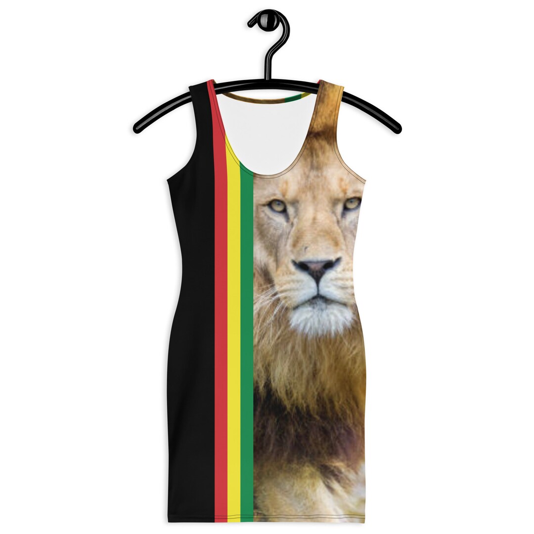 Fifth Degree™ Rasta Woman Jamaican Clothes Lion of Judah Dress Hippie ...