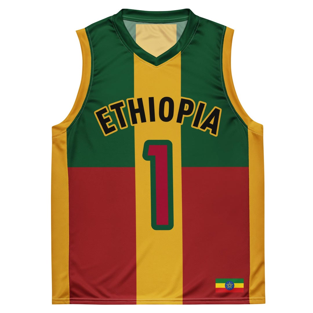 Fifth Degree™ Ethiopia Haile Selassie I Basketball Jersey Shirt Rasta ...