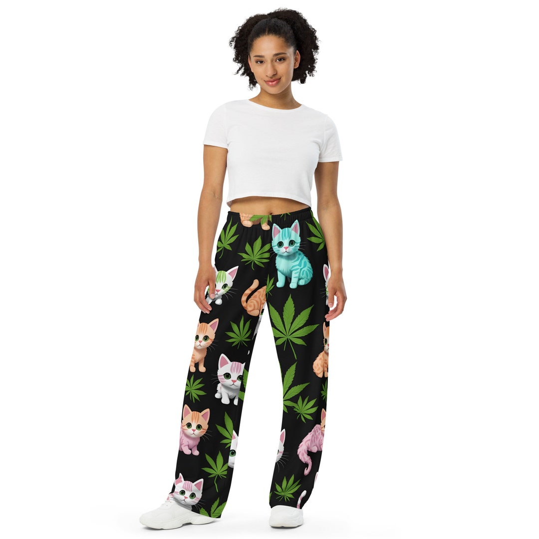 Fifth Degree™ Weed Wide Leg Lounge Pot Leaf Pants, Marijuana Clothing ...