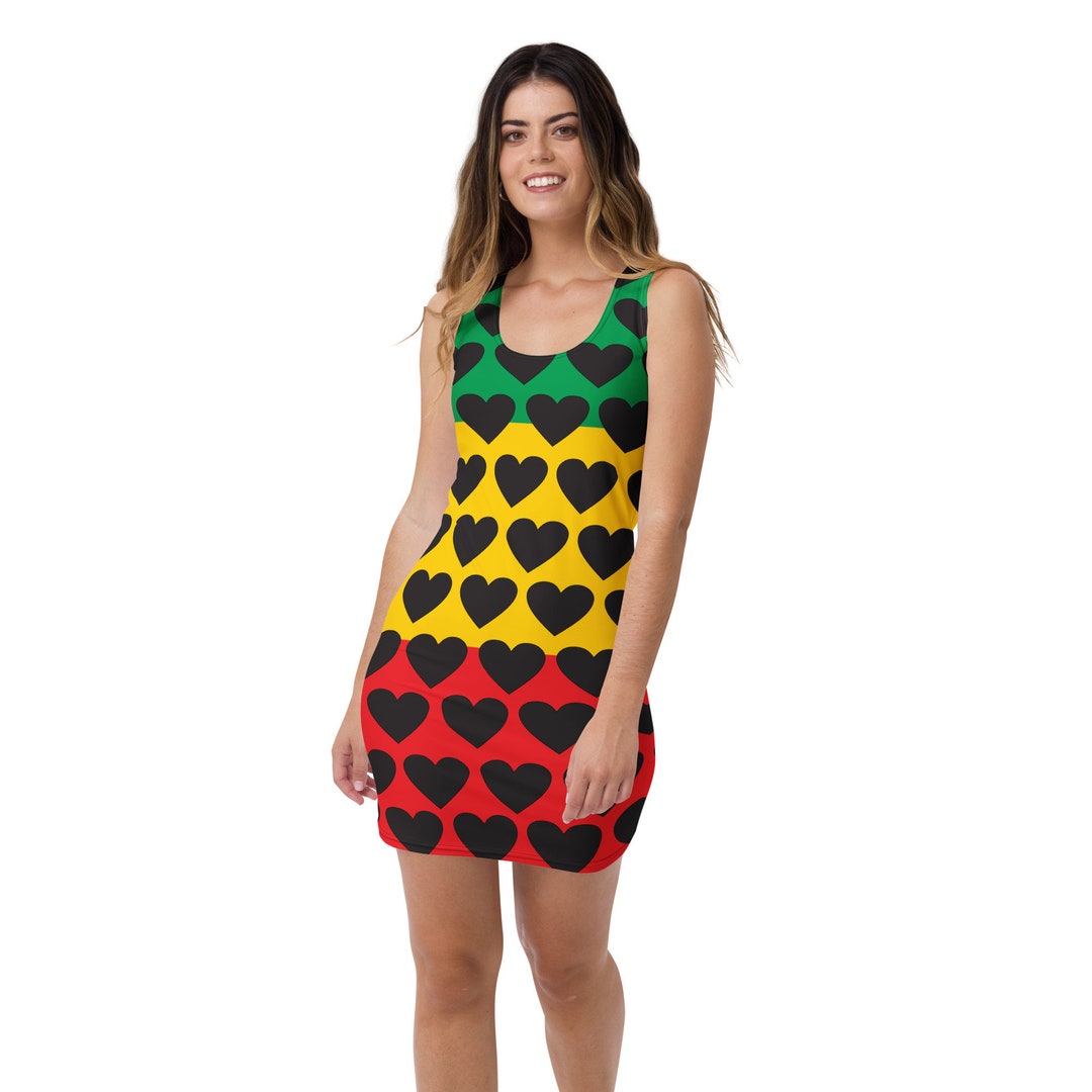 Fifth Degree™ Rasta Color Dress Hippie Clothes Outfit Print Clothing ...