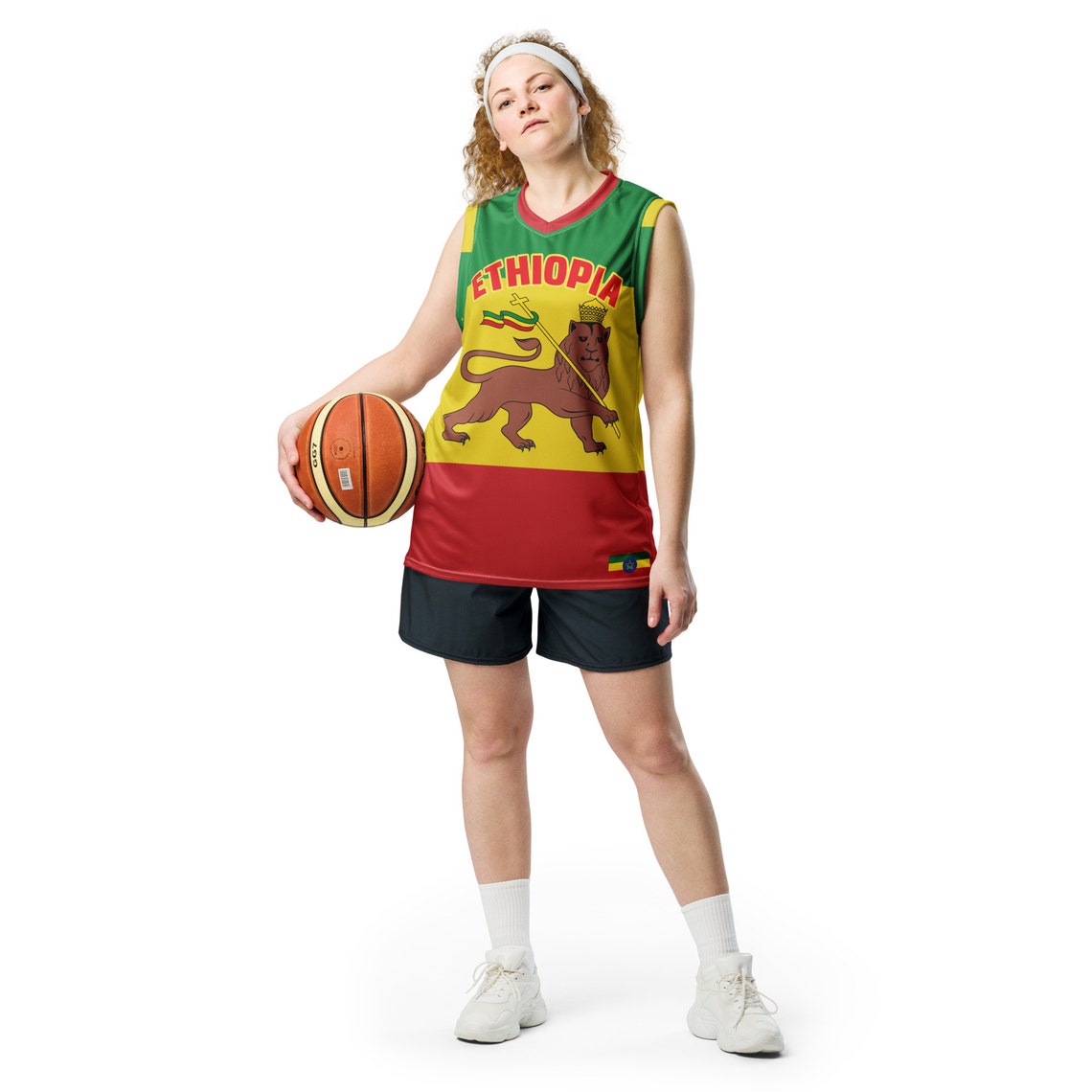 Fifth Degree™ Ethiopia Haile Selassie I Basketball Jersey Shirt Rasta ...