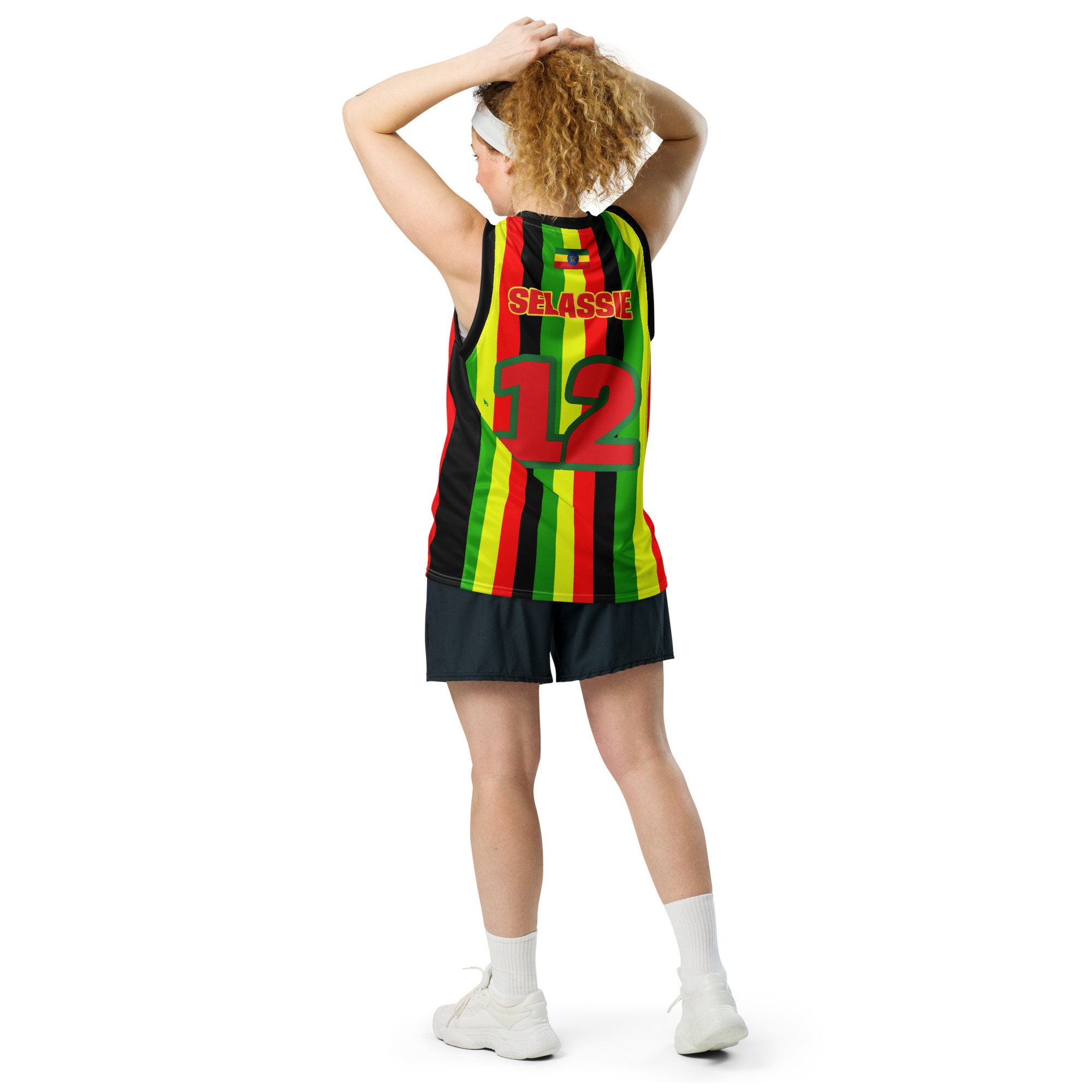 Fifth Degree™ Ethiopia Haile Selassie I Basketball Jersey Shirt Rasta ...
