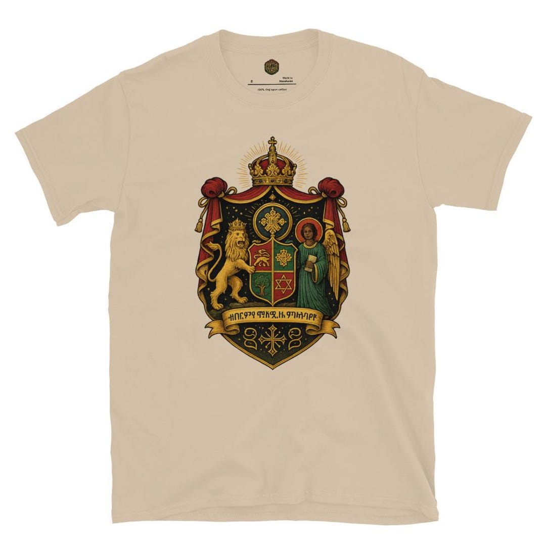 Fifth Degree™ Haile Selassie Coat of Arms Shirt – Sacred Symmetry Crest ...