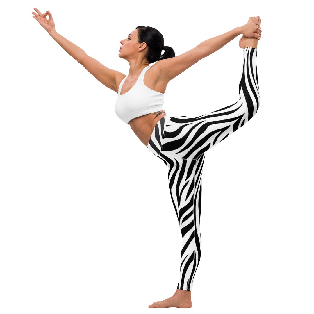 Fifth Degree™ Zebra Animal Print Workout Yoga Leggings - Etsy