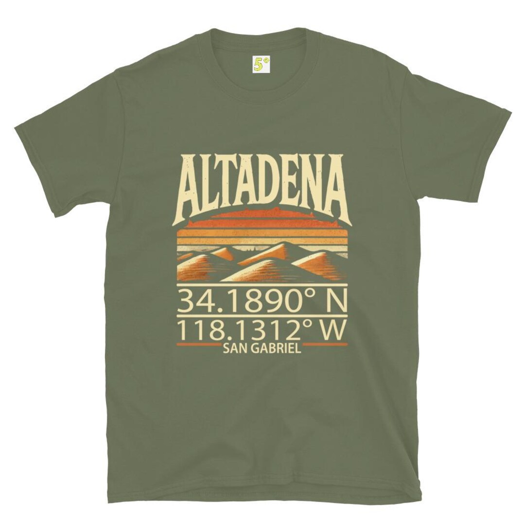 Fifth Degree™ Altadena San Gabriel Coordinates T-shirt - Etsy