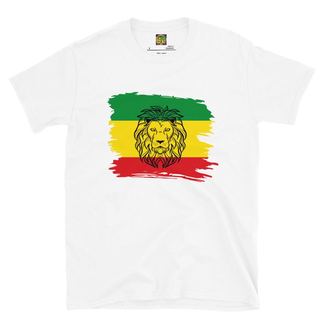 Fifth Degree™ Rasta Lion T Shirt Design, Rastafari Rastafarian Jamaica ...