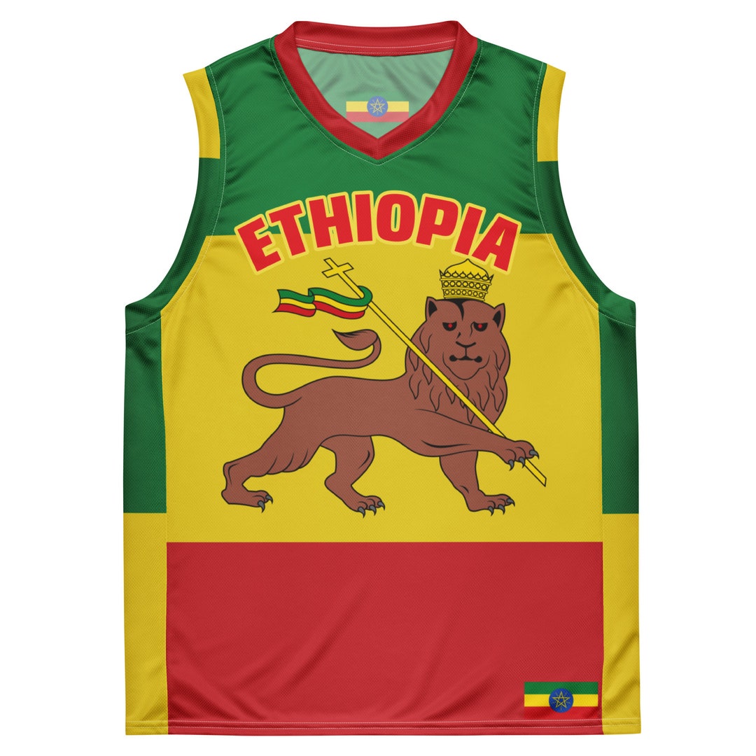Fifth Degree™ Ethiopia Haile Selassie I Basketball Jersey Shirt Rasta ...