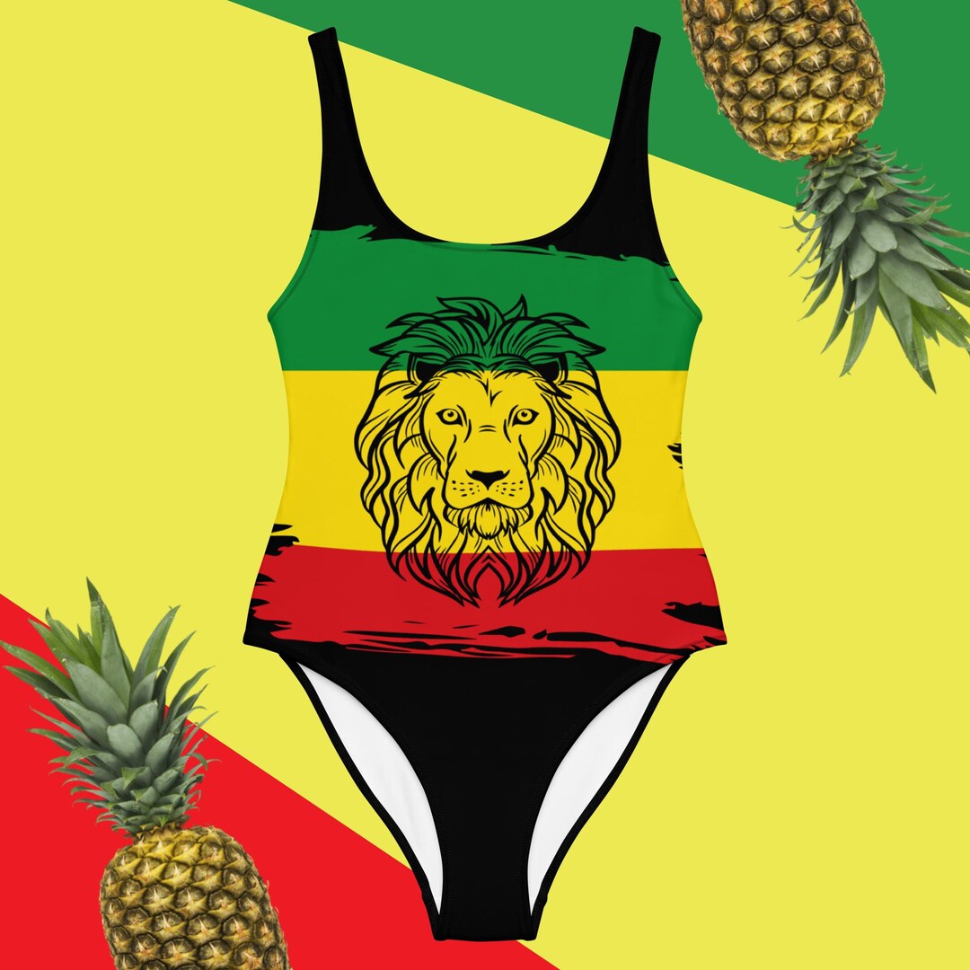 Fifth Degree™ Women's Rasta Lion of Judah Swimsuit Reggae Bathing Suit ...
