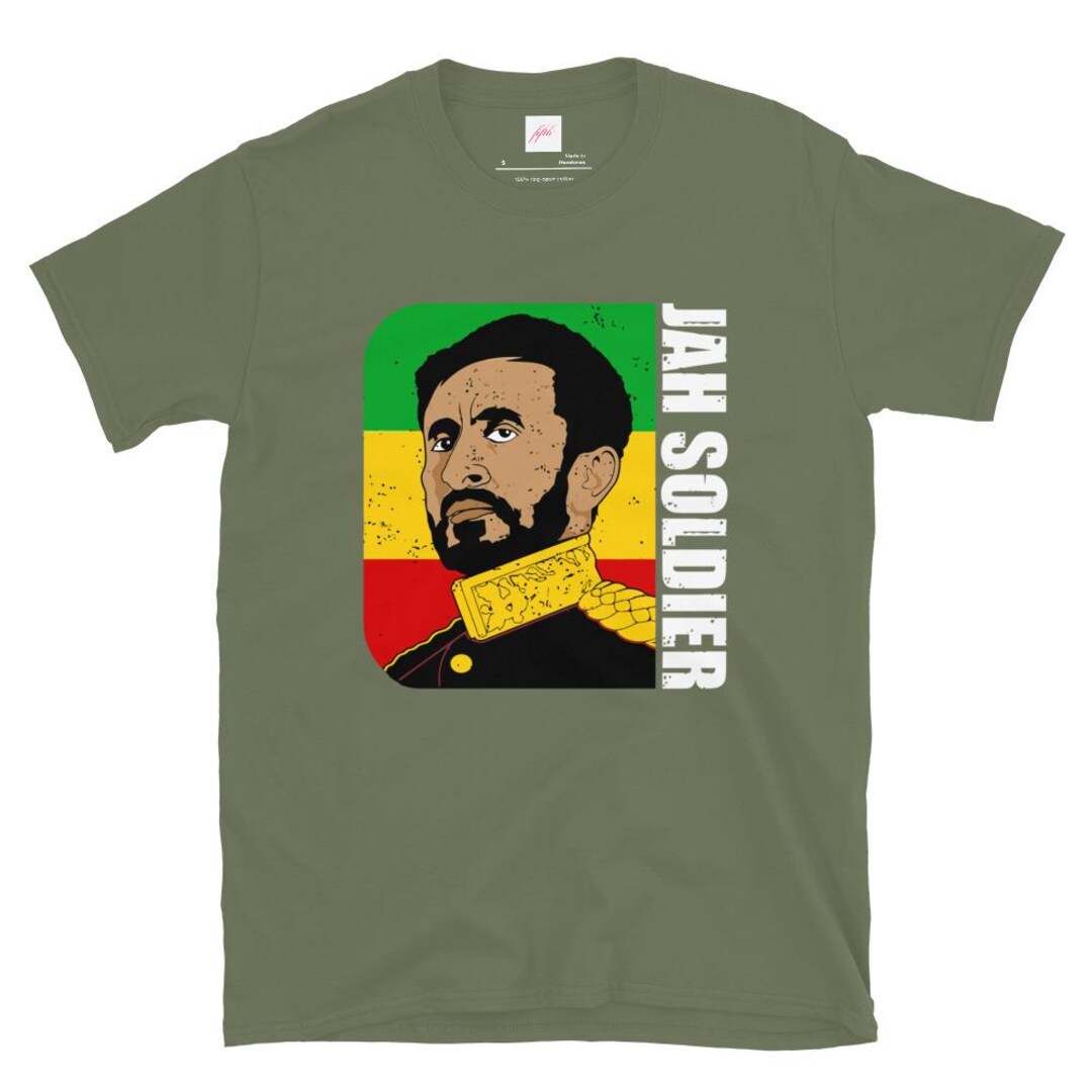 Fifth Degree™ Jah Soldier Haile Selassie Rastafarian Rasta Clothing T ...