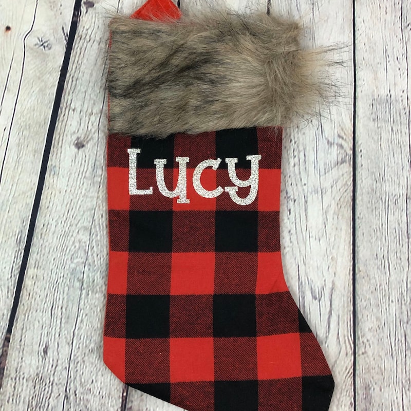 Plaid Stocking - Etsy