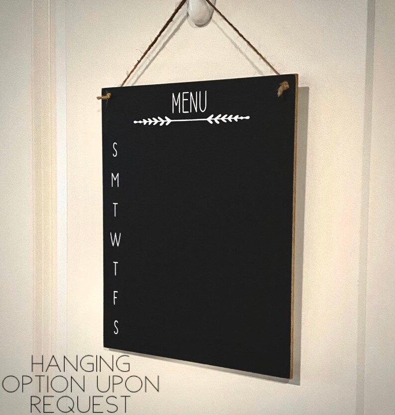 Menu Chalkboard Kitchen Sign Meal Planning Board Weekly - Etsy