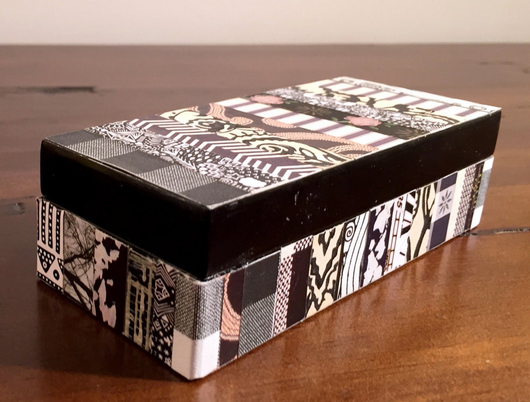 Mini Storage Box, Black, Custom Collage - Etsy