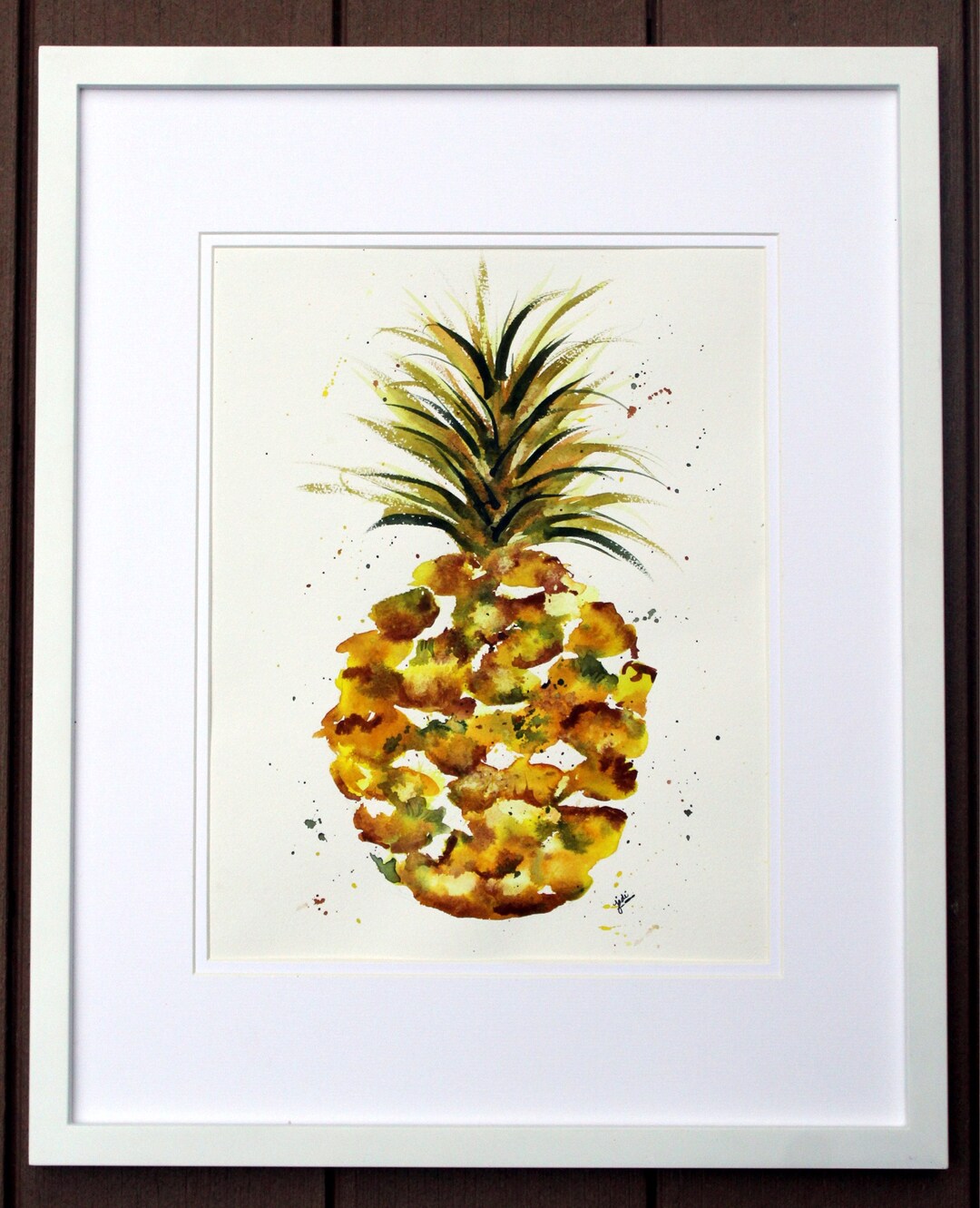 Original Pineapple Watercolor Painting, Pineapple Painting, Original ...