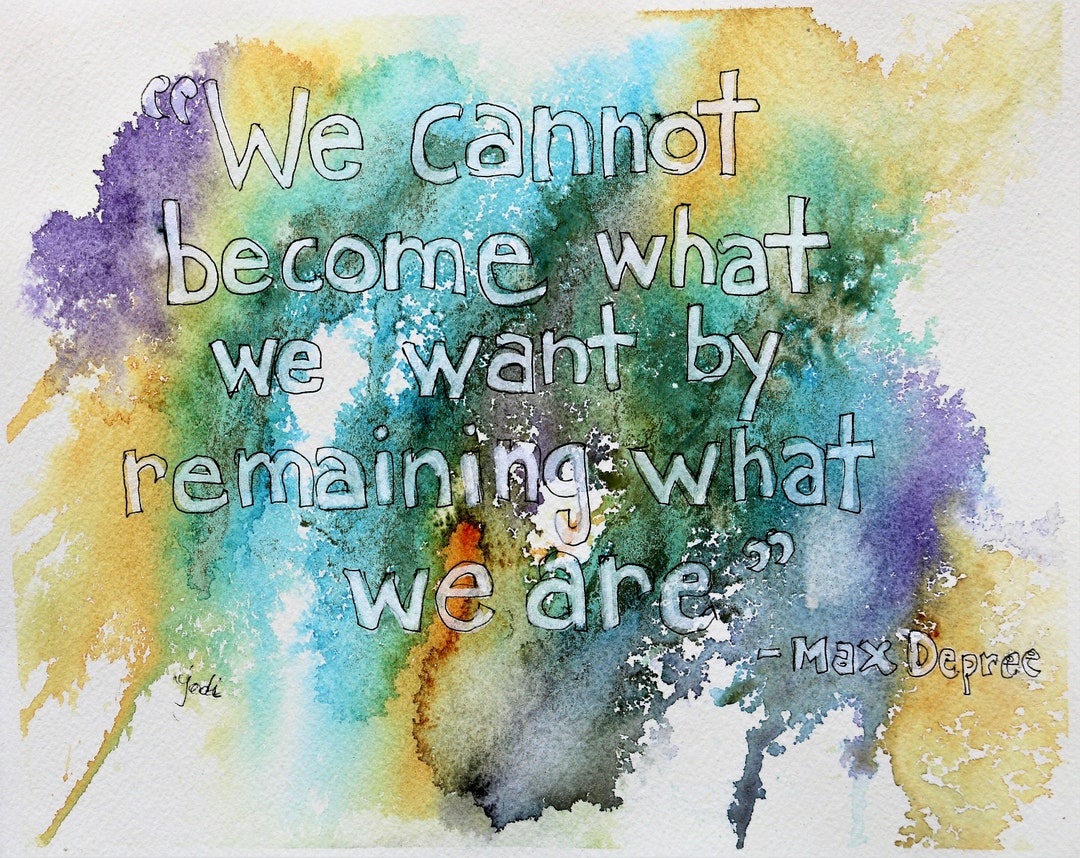 Inspirational Quote Watercolor Print of Original Painting, Watercolor ...