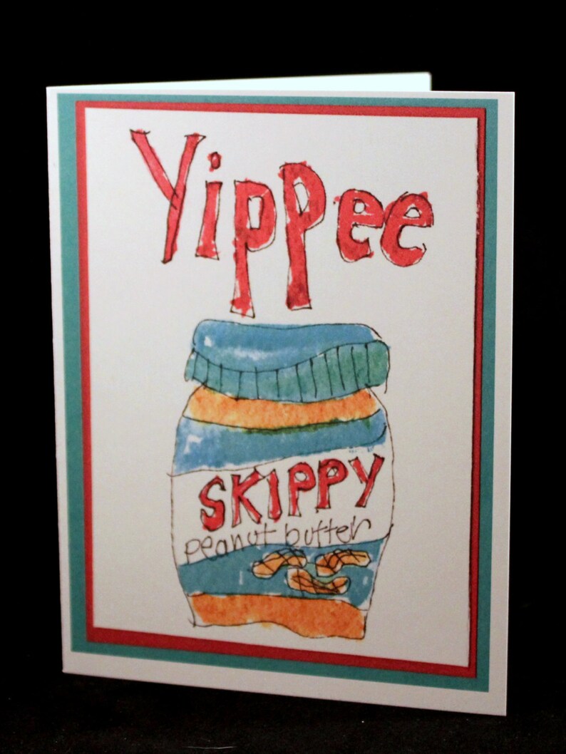 Set of Original Watercolor PRINT Yippee Skippy Note - Etsy