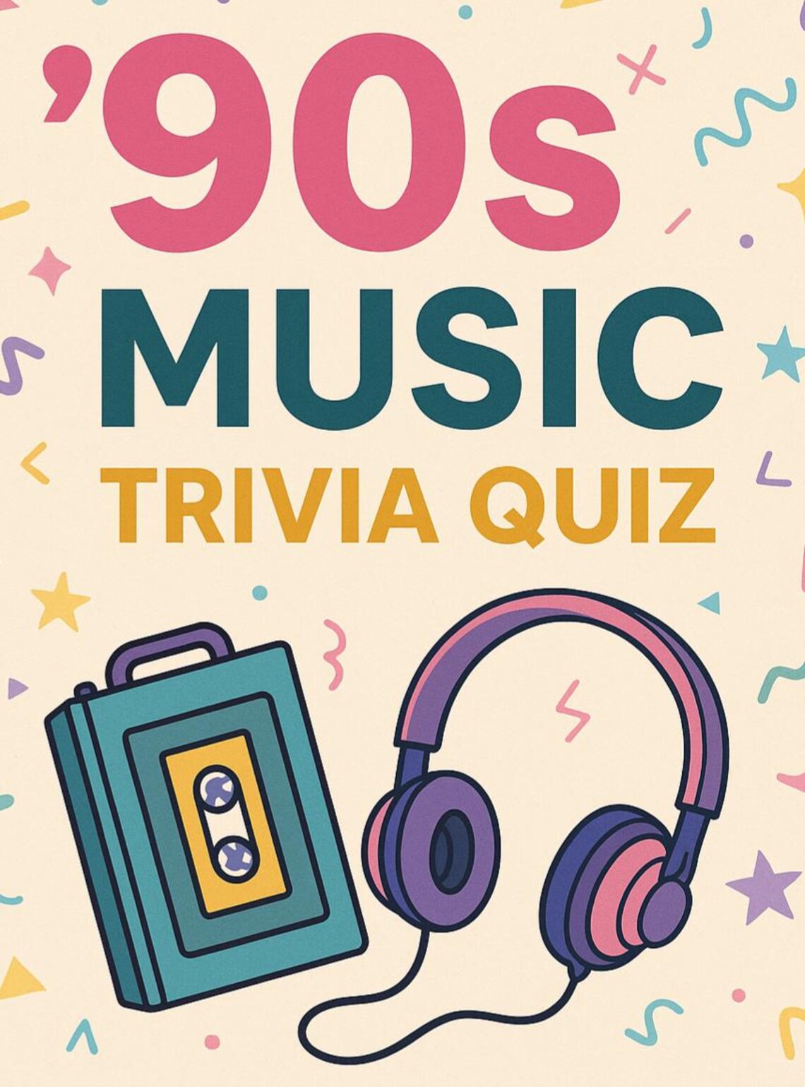 100 Questions and Answers on 1990s Music and Trivia. Downloadable and ...