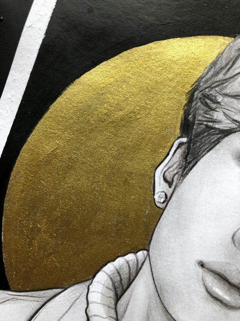 Bang Chan - Original Drawing - A5 - Stray Kids Fan Art - Gold - Sketch ...