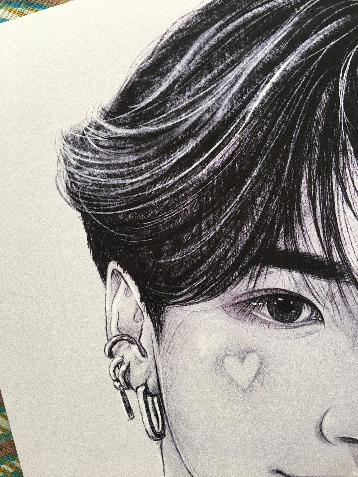 Seonghwa ATEEZ A5/A4 print 에이티즈 fan art drawing | Etsy