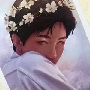 Namjoon - RM - Flower Crown - A5/A4 Print - BTS Fanart - 방탄소년단 ...