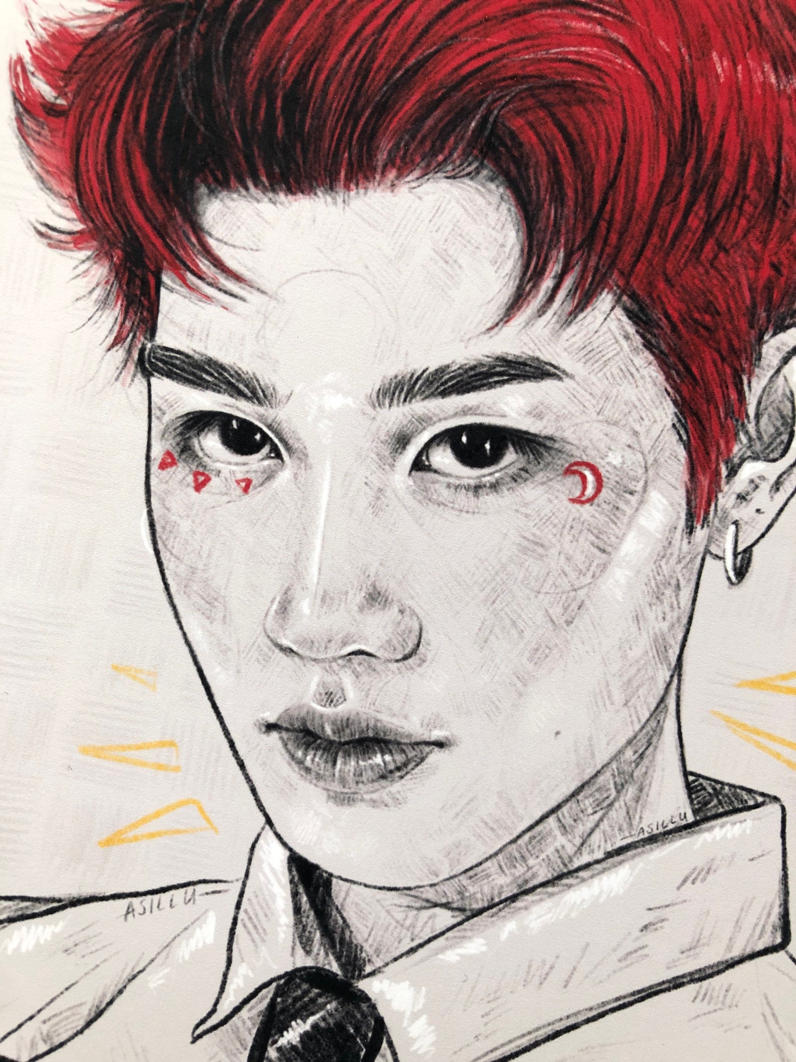 Taeil NCT 127 A5/A4 Print Sketch Fanart Kpop | Etsy