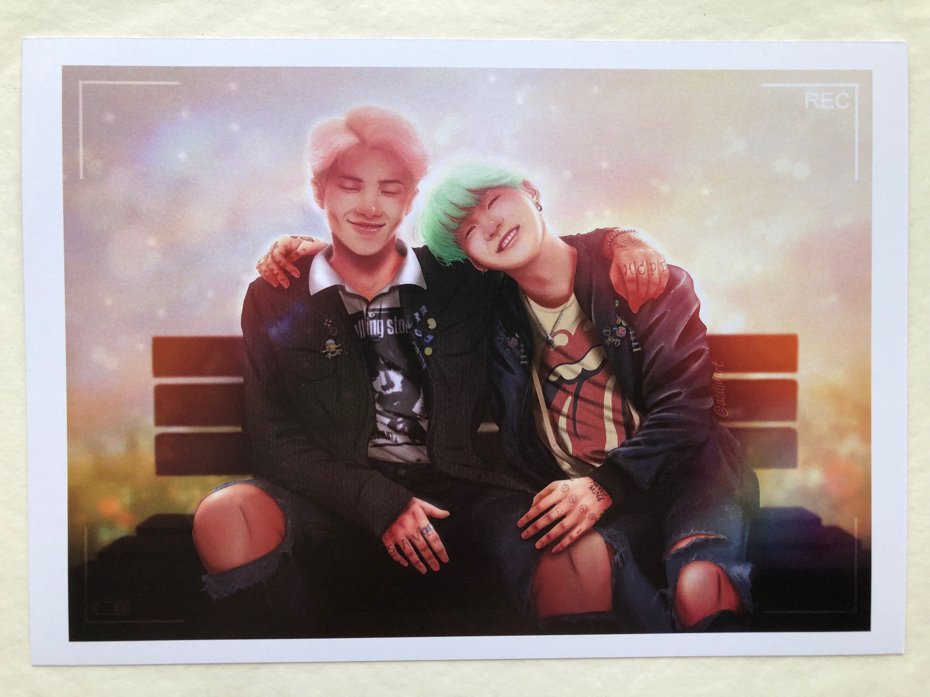Namjoon Yoongi A5/A4 Print RM Suga Namgi BTS - Etsy