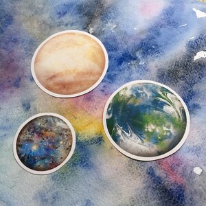 Planet Solar System Stickers • Pack of 10 • Waterproof Vinyl - Etsy