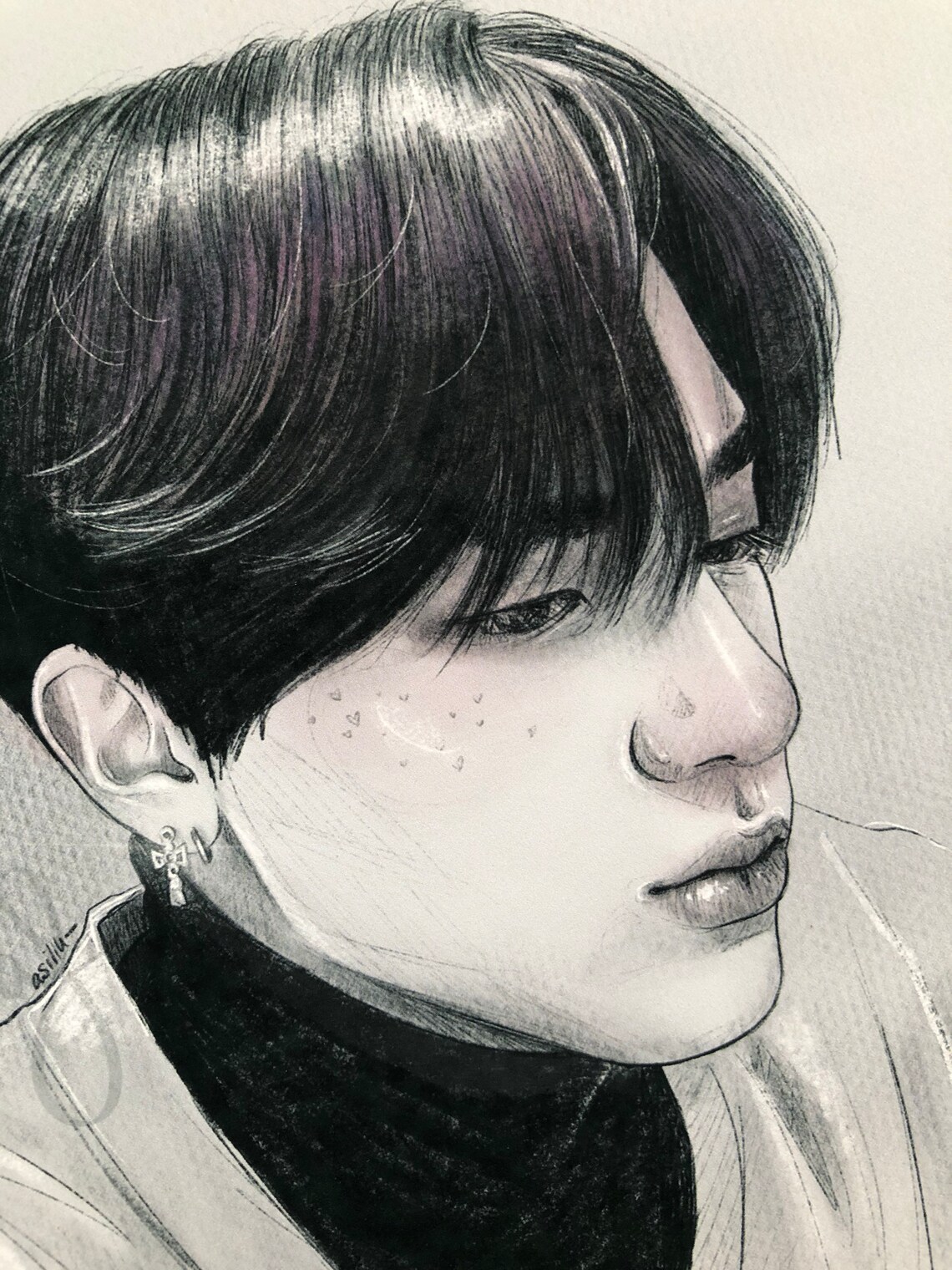 Eric The Boyz A5/A4 print drawing fanart kpop 더보이즈 | Etsy