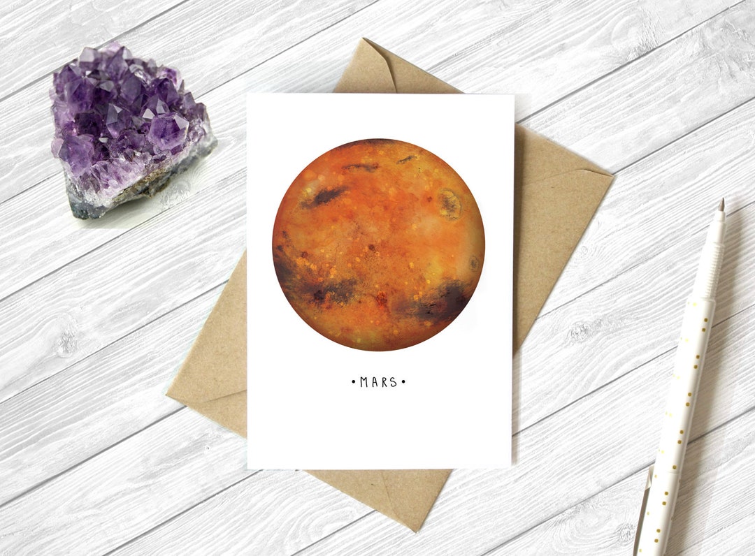 Solar System - Planet - A6 Card - Birthday - Greeting - Gift - Cards ...