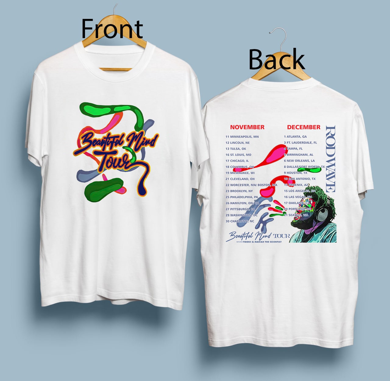 Beautiful Mind Tour Shirt, Rod Wave Beautiful Mind Shirt sold by ...