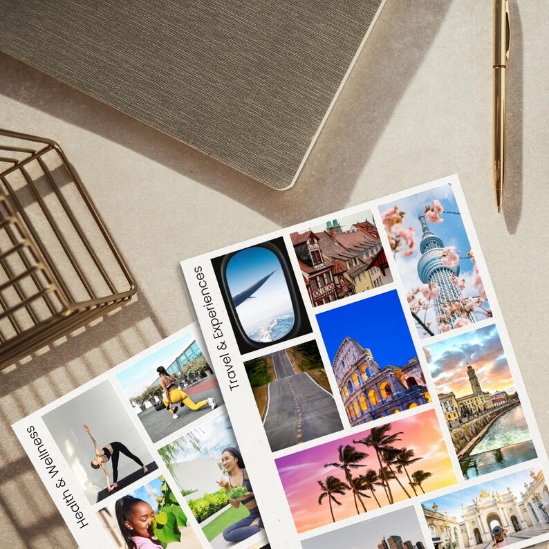 2026 Vision Board Kit Druckbare Mood Board Collage Scrapbook Bilder ...