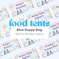 Bluey Inspired Food Tent, Snack, and Party Favor Labels for Birthday ...